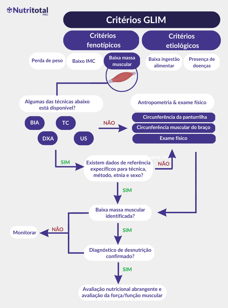 Avaliação de massa muscular do GLIM: orientações ESPEN